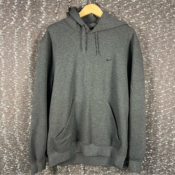 Nike | Sweaters | Nike Mini Swoosh Hoodie Sweatshirt Charcoal Gray ...